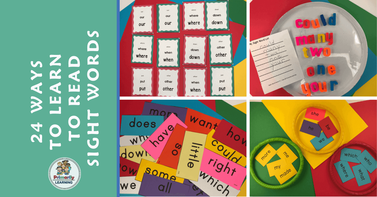 24 Ways to Learn to Read Sight Words | Primarily Learning