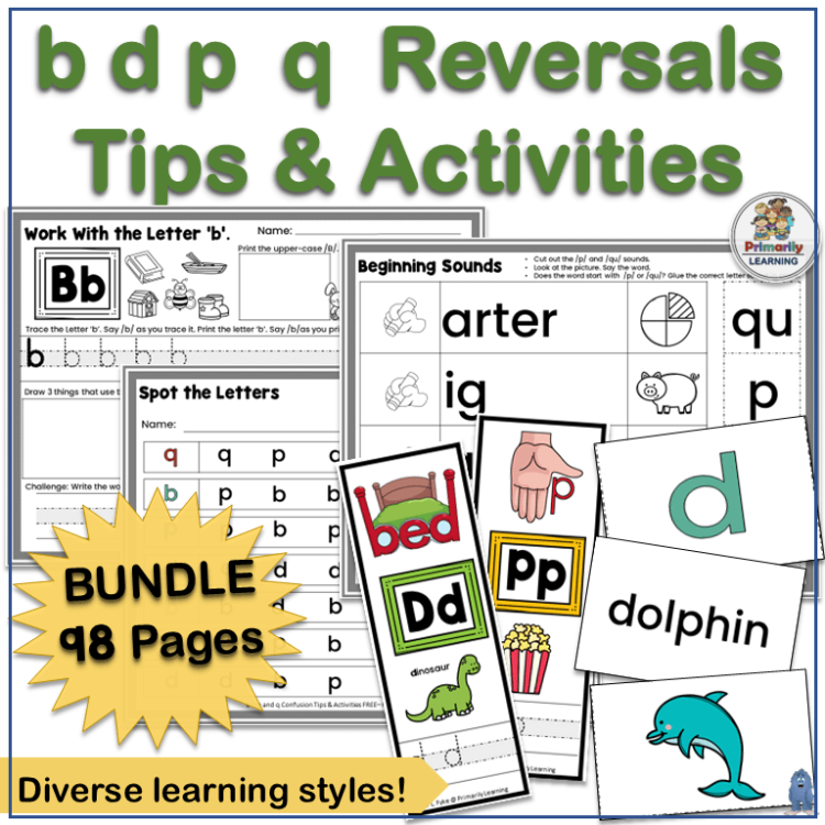 b d p and q confusion - Tips and Activities • Primarily Learning
